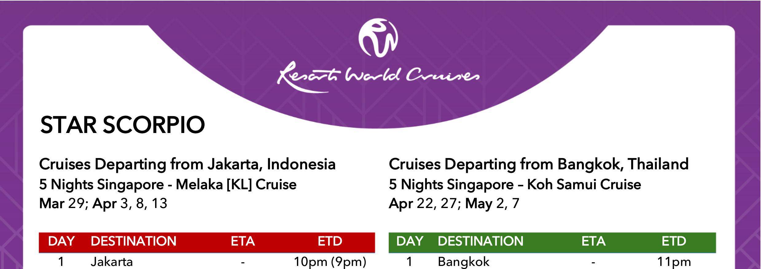 Star Scorpio Cruise by Resorts World Cruises - Klook Россия