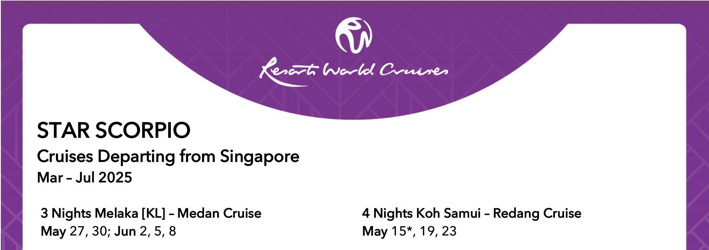 Star Scorpio Cruise by Resorts World Cruises - Klook New Zealand