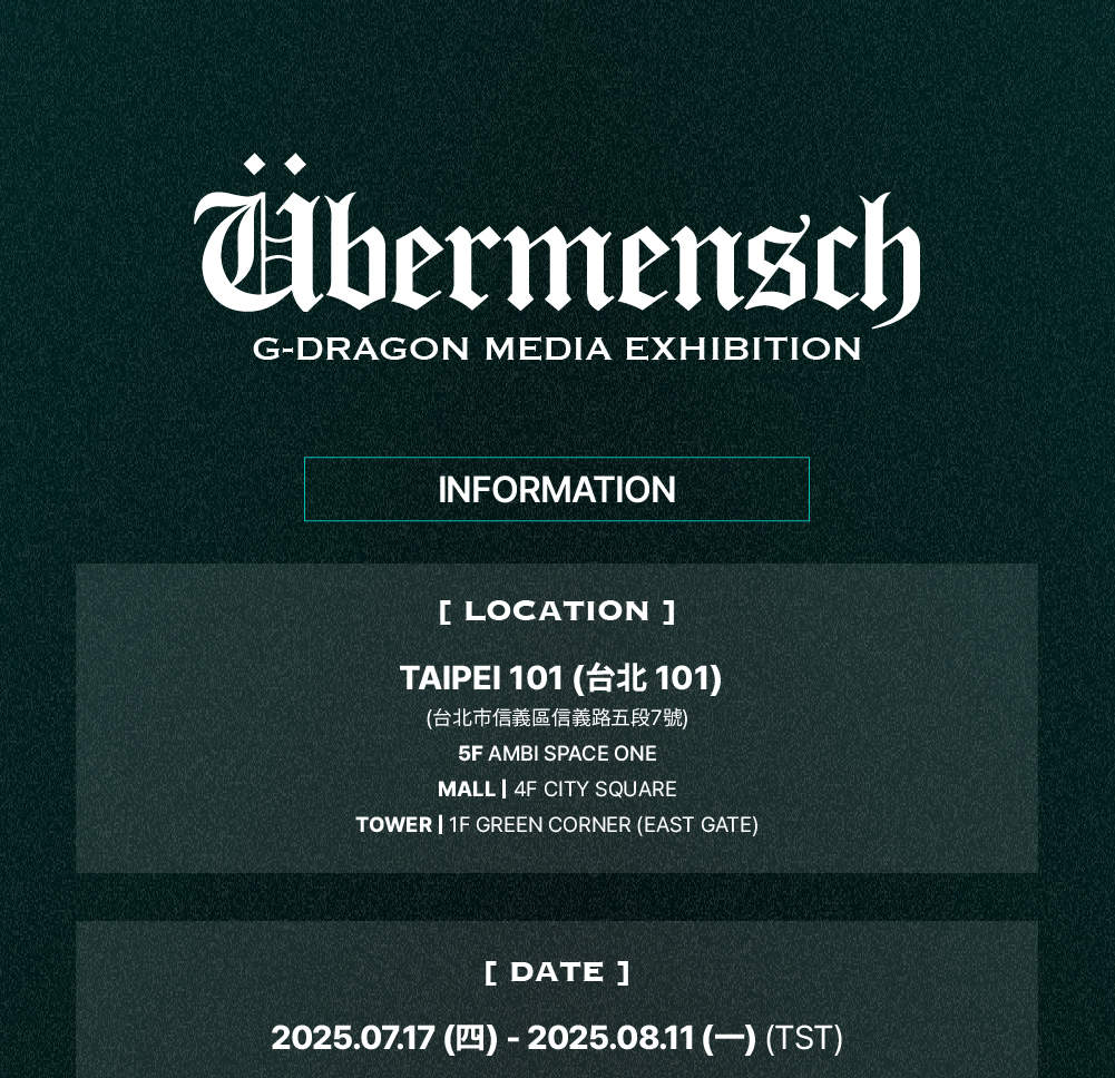 G-DRAGON MEDIA EXHIBITION : Übermensch - Klook香港