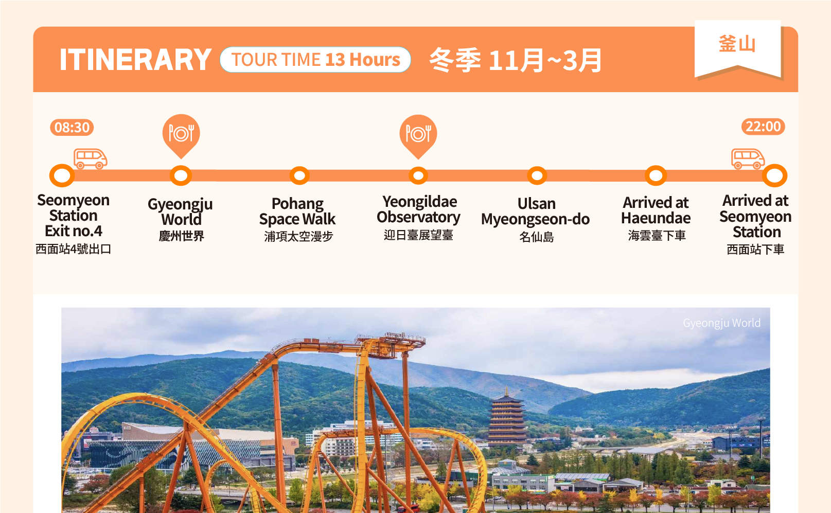 Night Pohang Space Walk & Gyeongju World Day Tour from Busan - Klook