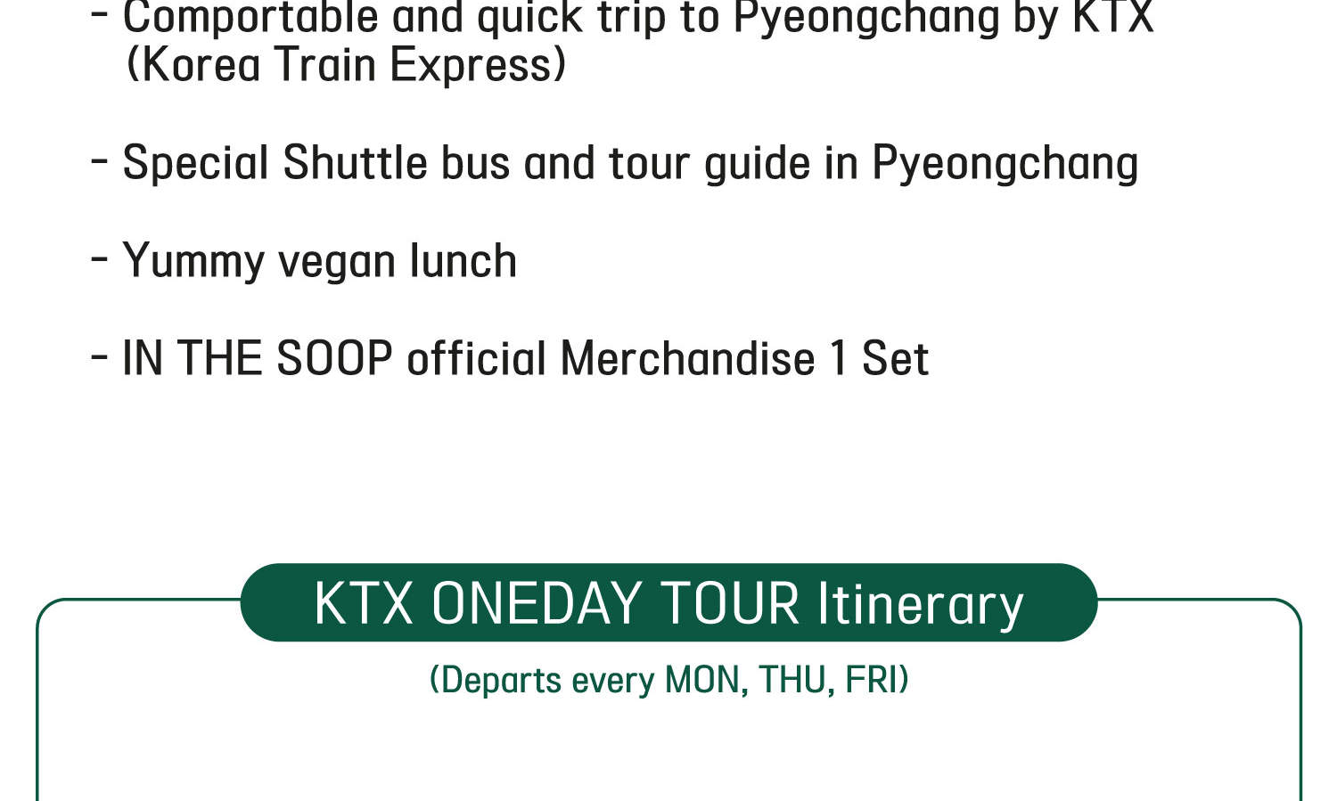 KTX Private Vehicle IN THE SOOP Tour (BTS Ver.) - Klook