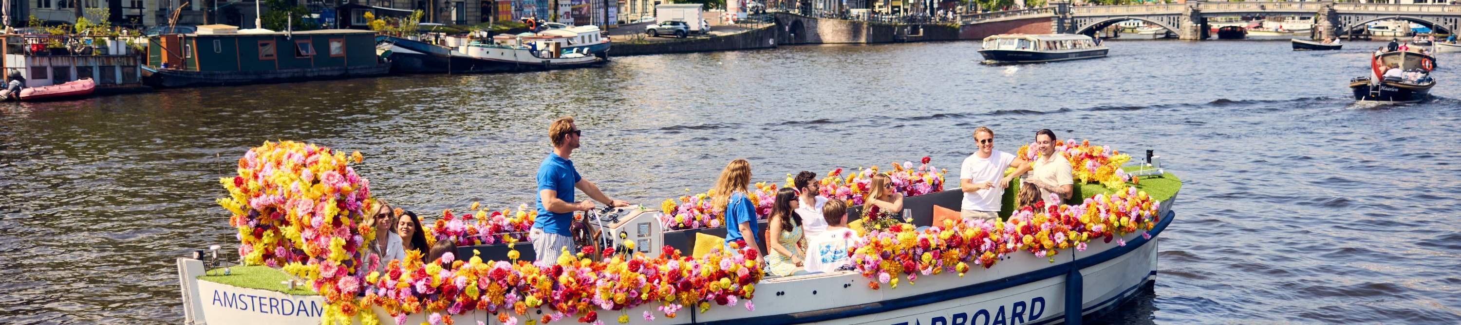 Flower Boat Canal Cruise with Local Guide in Amsterdam - Klook