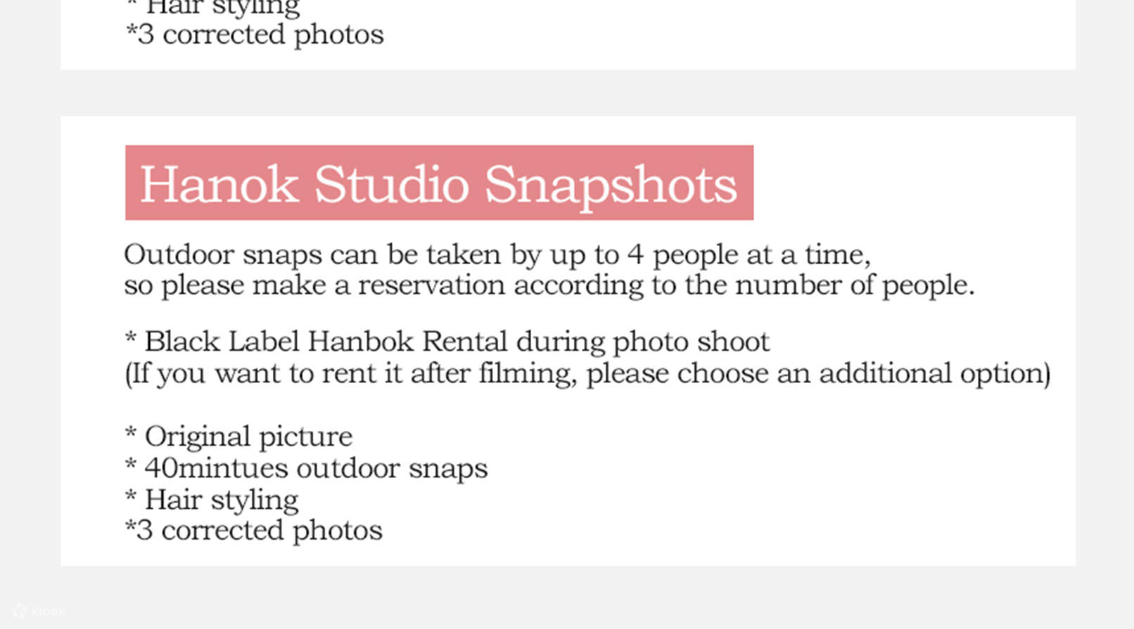 Black Label Hanbok & Outdoor Snaps & Hanok Studio Experience - Klook