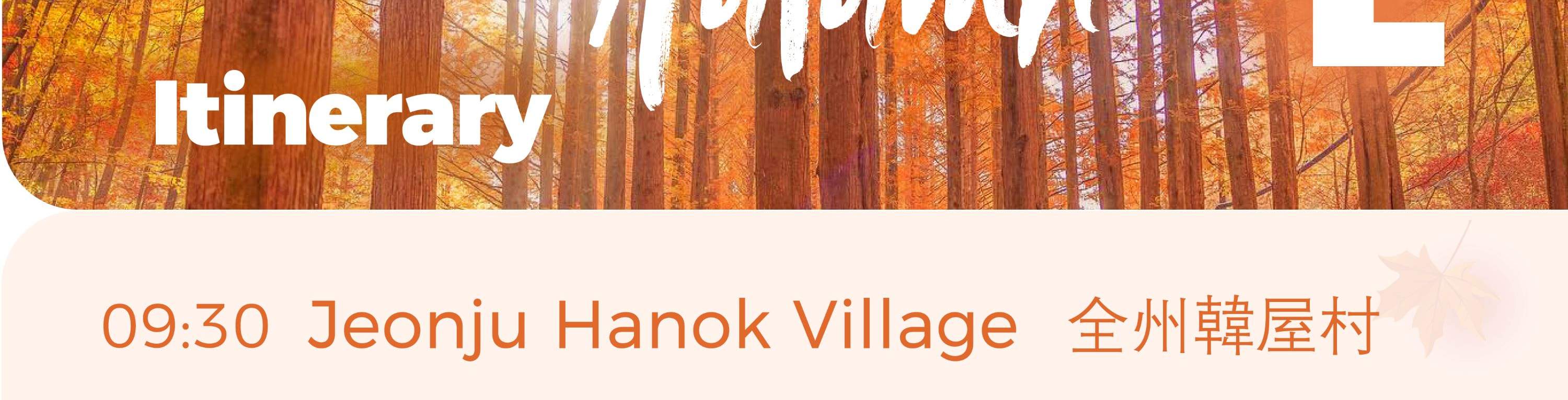 Jeonju Hanok Village & Seasonal Popular Attractions Day Tour - Klook
