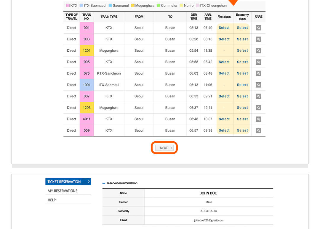 KORAIL PASS - KTX Train Ticket - Klook