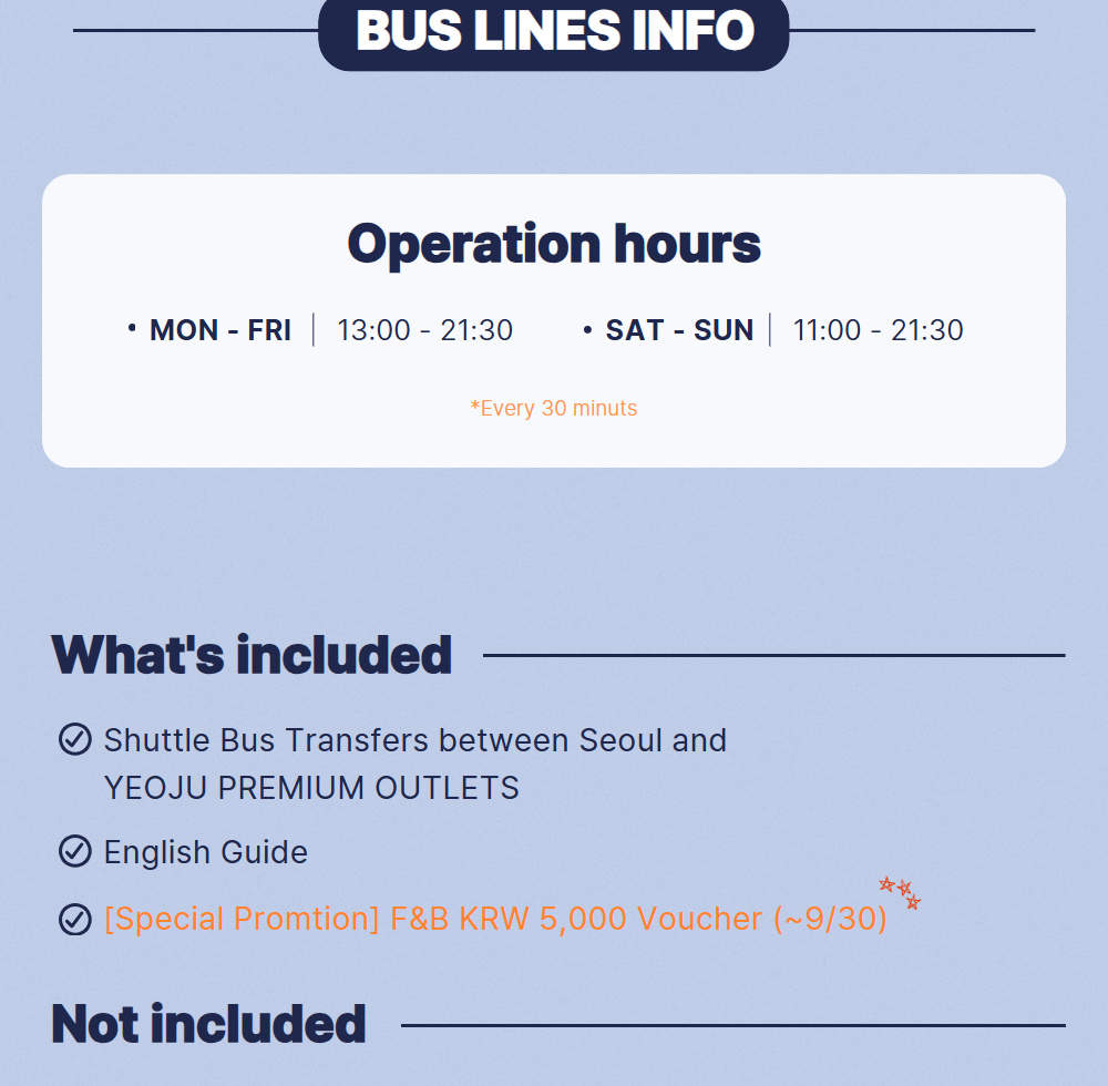 Yeoju Premium Outlets Shuttle Bus Transfer from Seoul - Klook United States