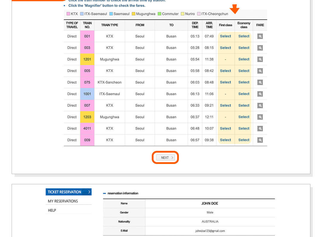 KORAIL PASS - KTX Train Ticket - Klook