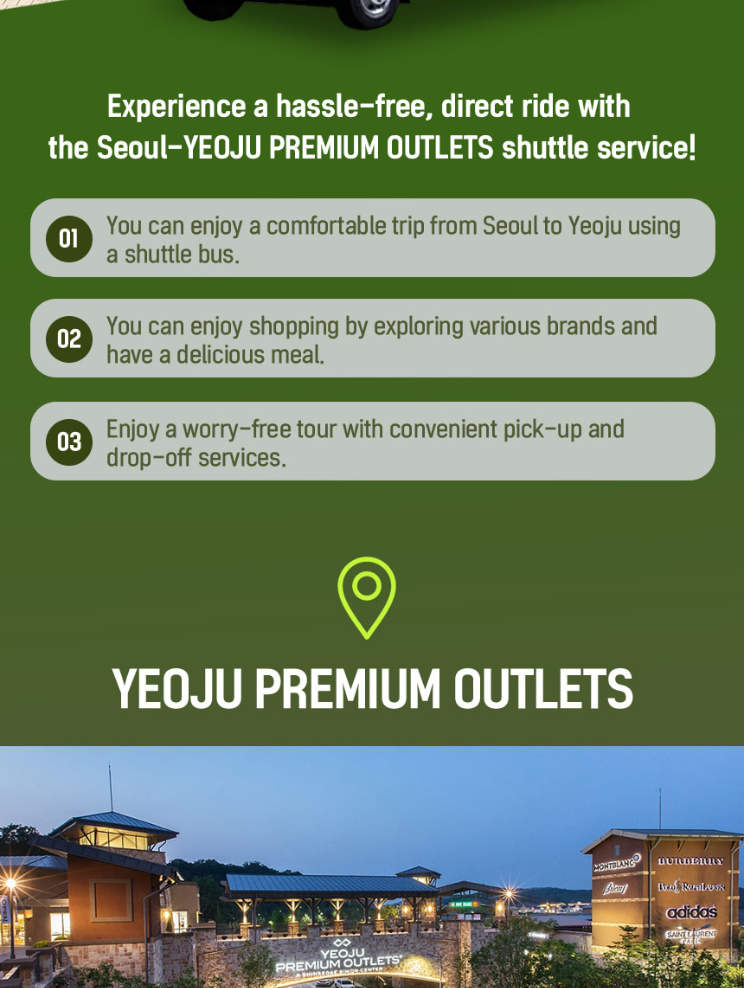 Shuttle Bus Transfers between Seoul and Yeoju Premium Outlets - Klook ...