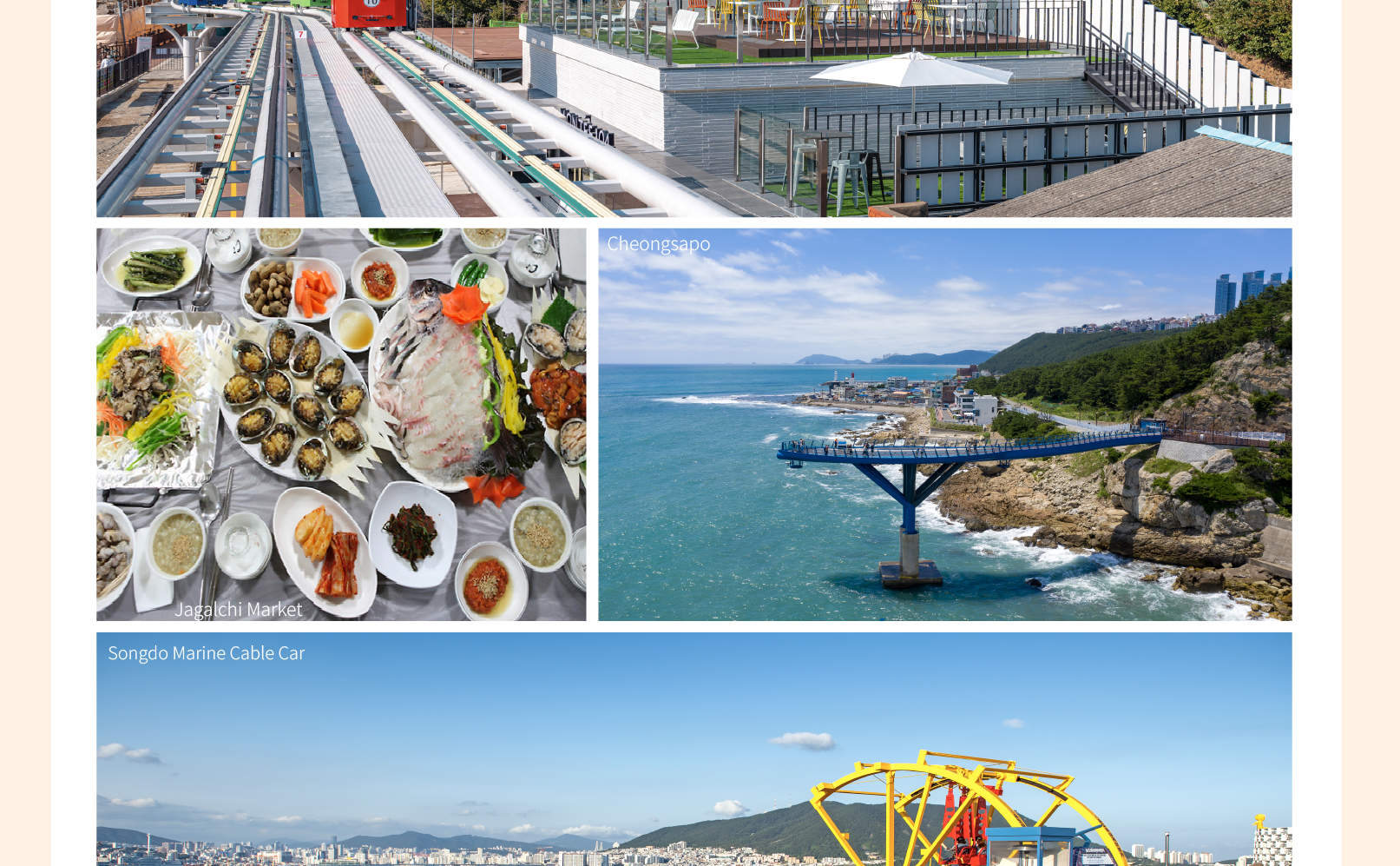 Excursión de 1 día de visita obligada a Busan: Blue line Sky Capsule y ...