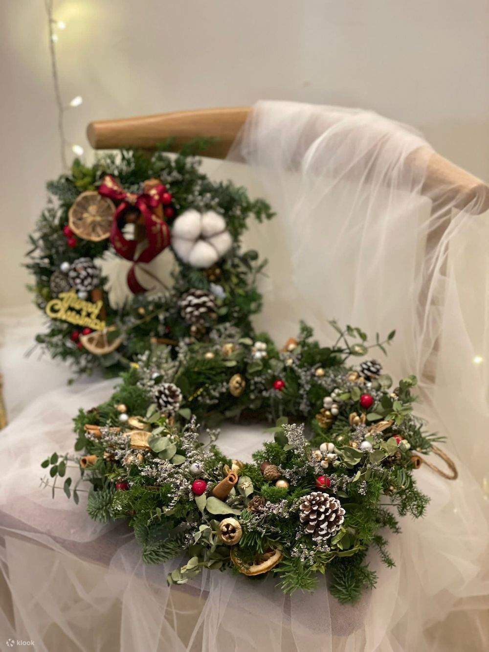 Myosotis Flower Christmas Wreath Workshop - Klook