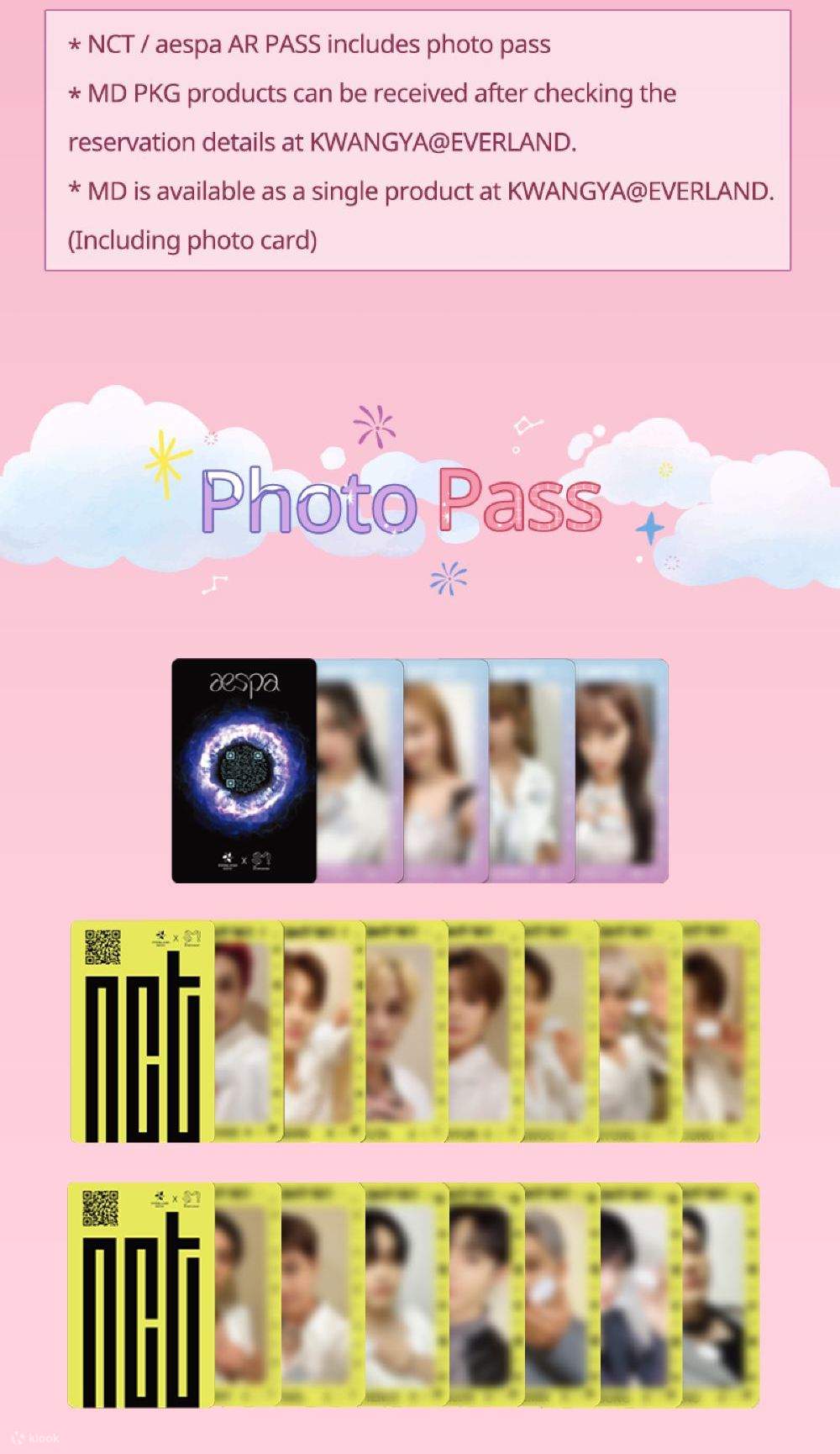 Everland ticket & EVER SMTOWN PASS(NCT / Aespa photo card) - Klook客路