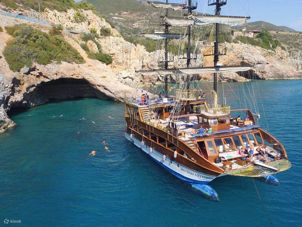 Enjoy an Amazing Alanya Catamaran Boat Tour with Lunch and Soft Drinks ...