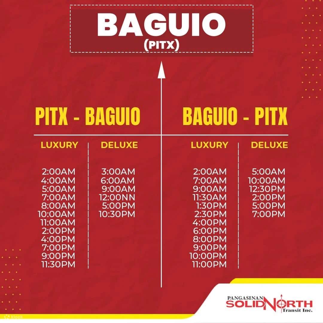 Manila PITX or Cubao to Baguio Bus - Klook Manila PITX or Cubao to Baguio Bus - Klook