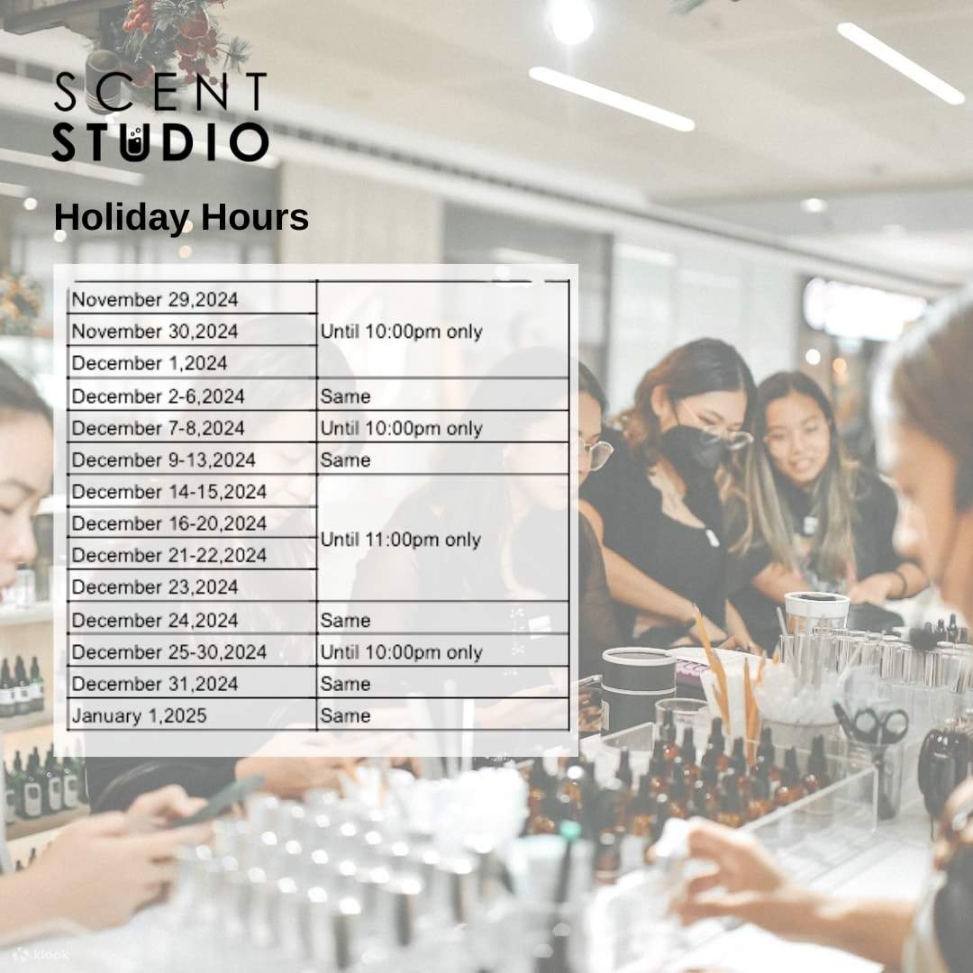 Ciptakan Aroma Khas Anda: Workshop Pembuatan Parfum di Scent Studio - Klook Indonesia