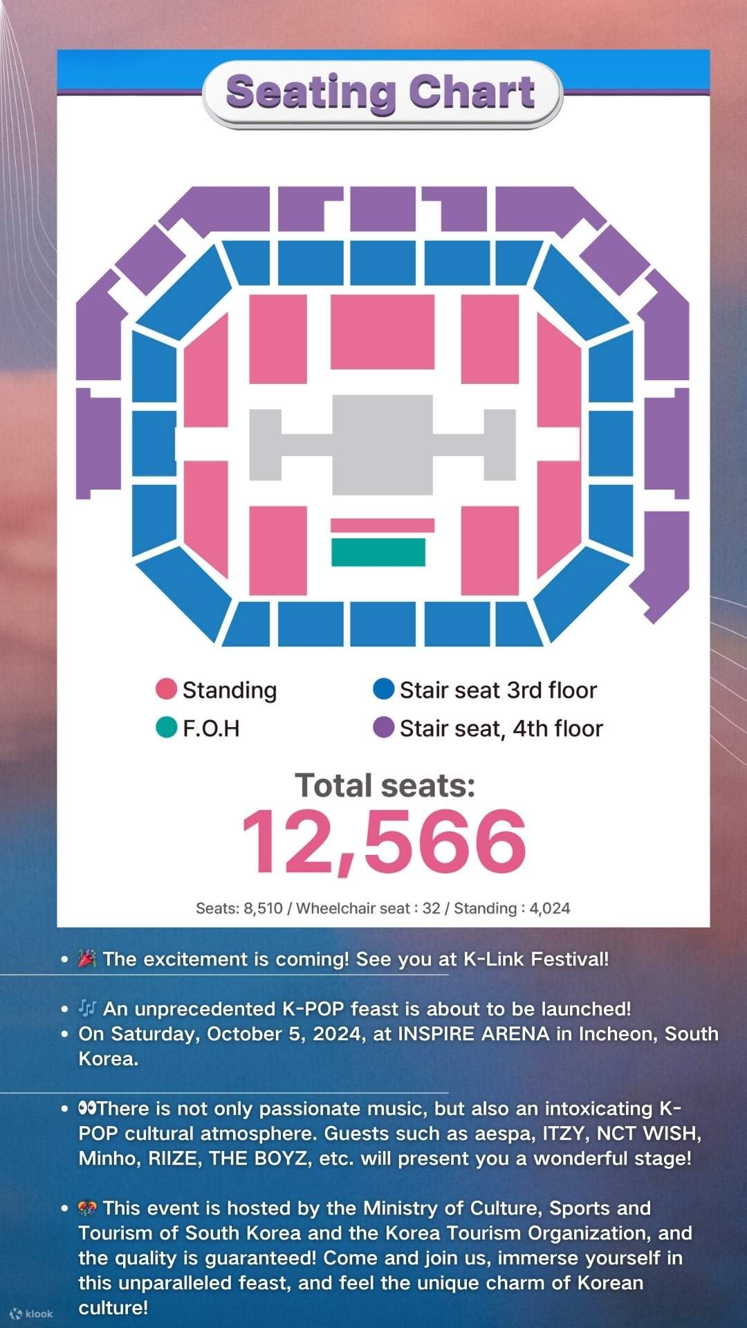 2024 K-Link Festival KPOP Concert Ticket Day Tour - Klook Hong Kong