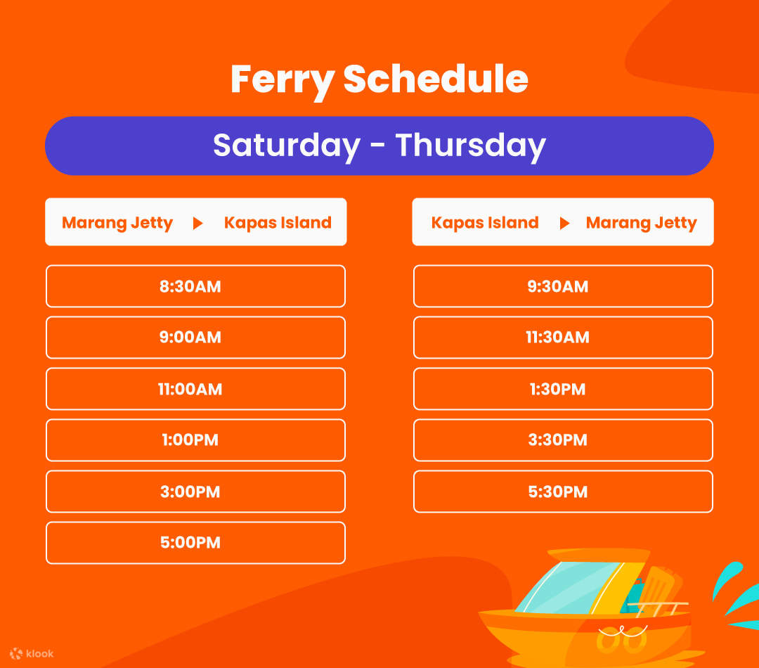 Transportasi Perahu Bersama antara Marang Jetty dan Pulau Kapas - Klook ...