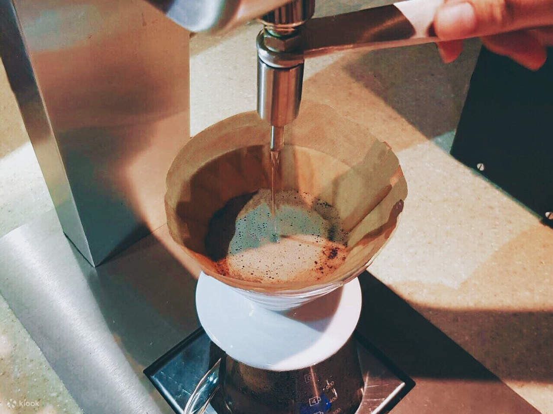 Single Origin Pour Over Coffee Guatemala, Waffles with Ice Cream and ...