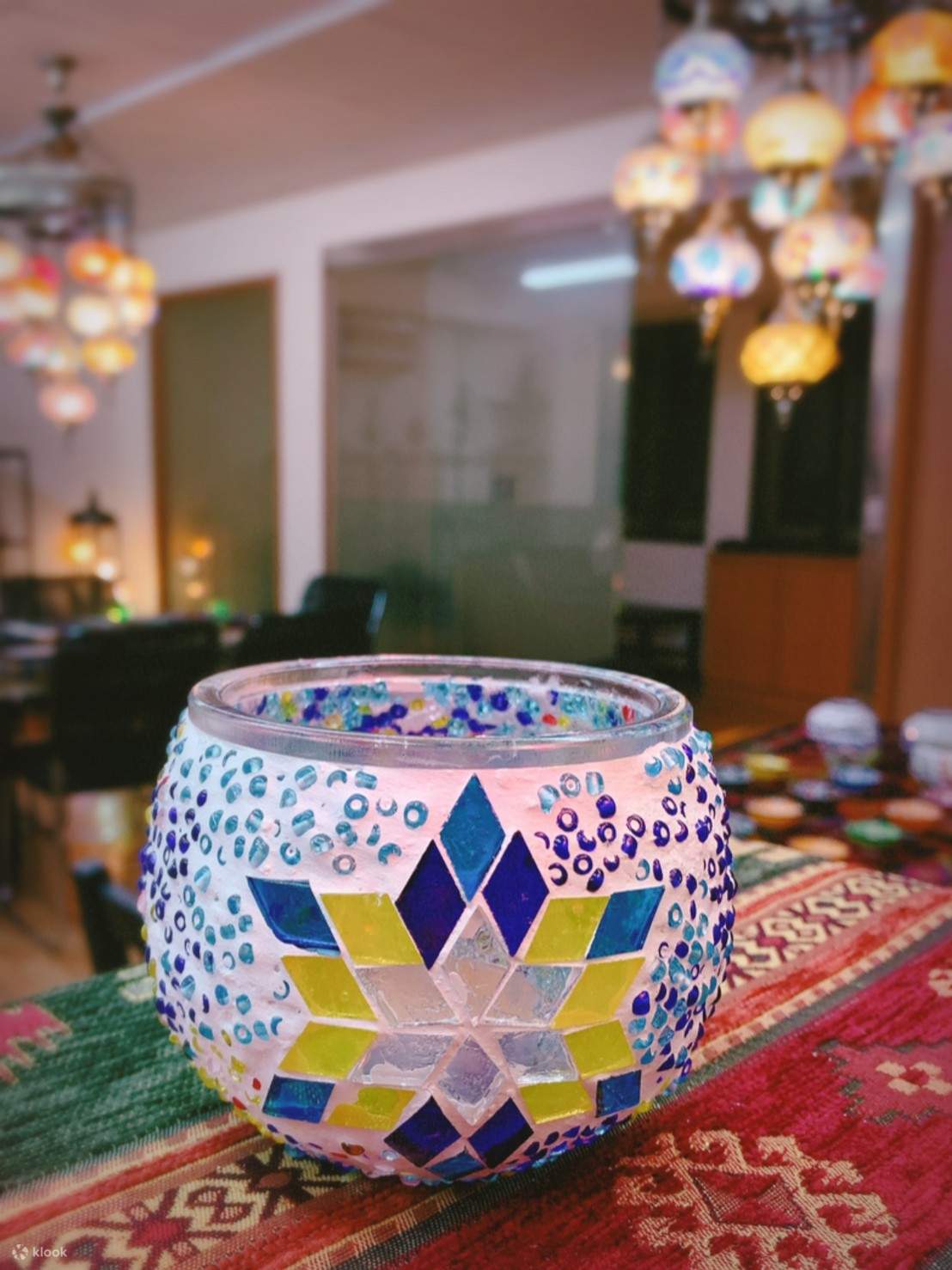 Taipei Turkish Mosaic Lamp Art Workshop Mosaic Lamp Handmade Experience ...