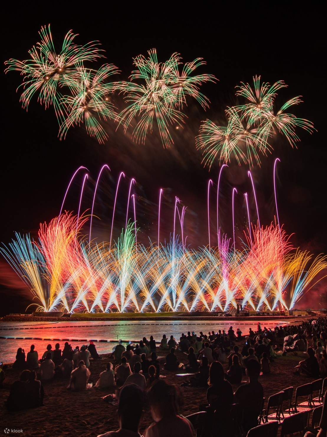 Okinawa fireworks illusion 2023: Admission + Blue Seal Ice Cream Set - Klook