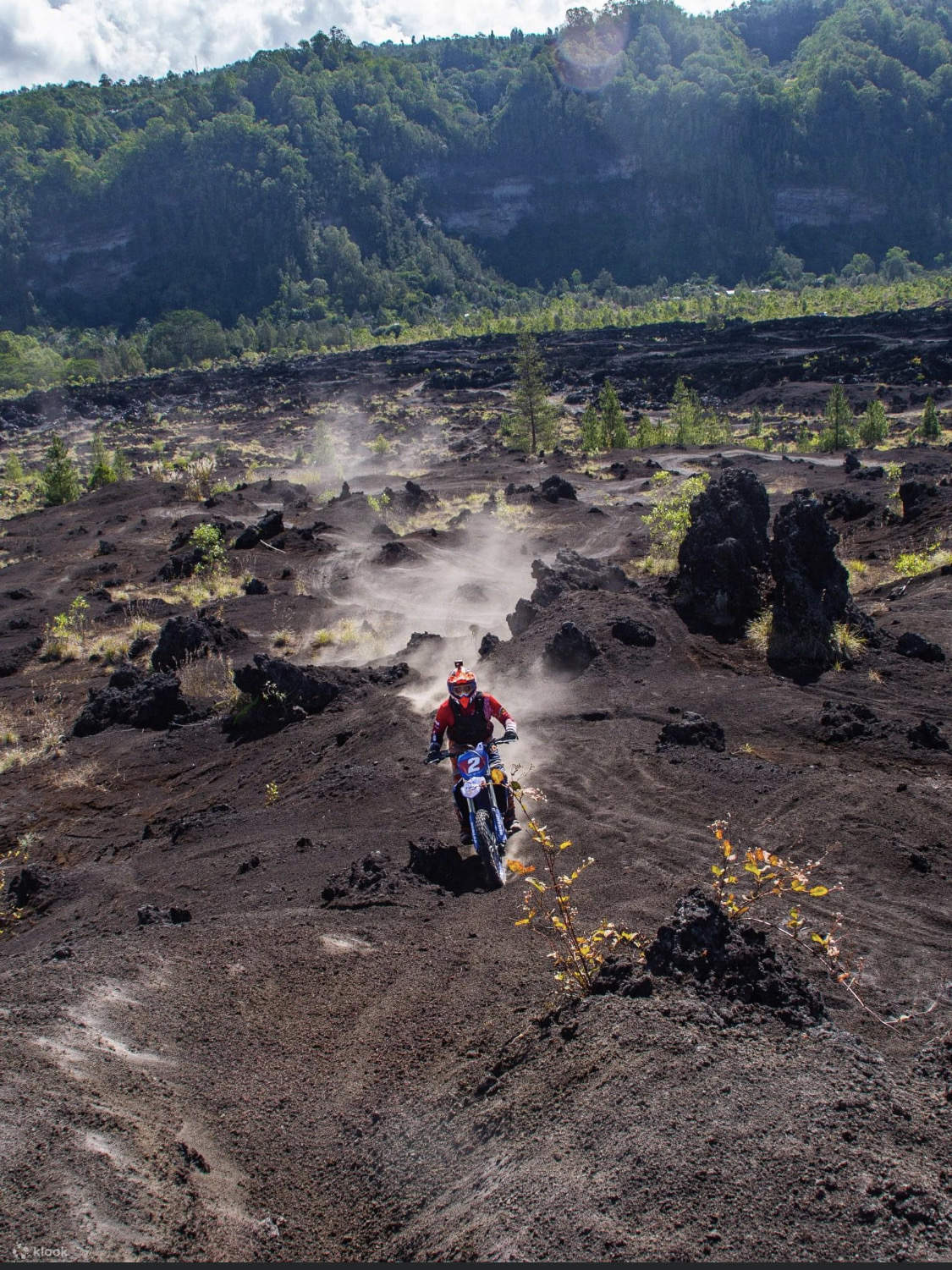 Experiencia en moto de cross en el monte Batur en Kintamani Bali ...