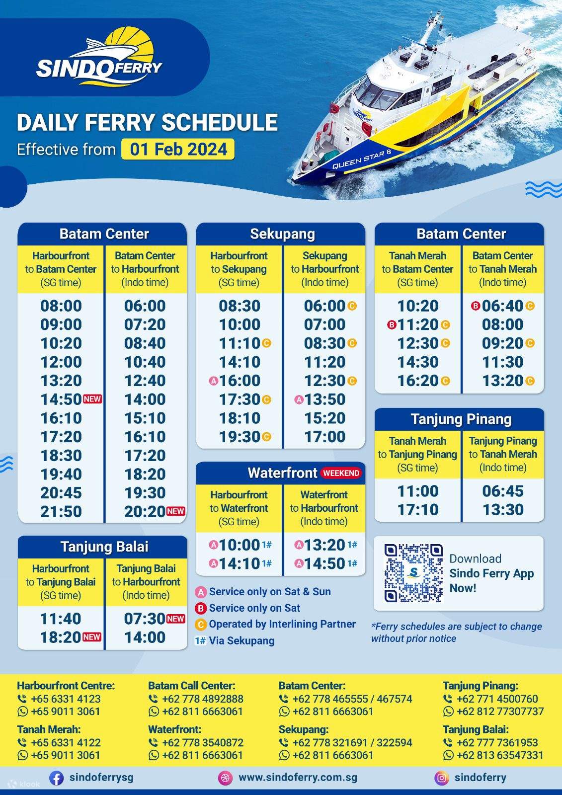 Singapore - Batam/Tanjung Pinang by Sindo Ferry - Klook Singapore