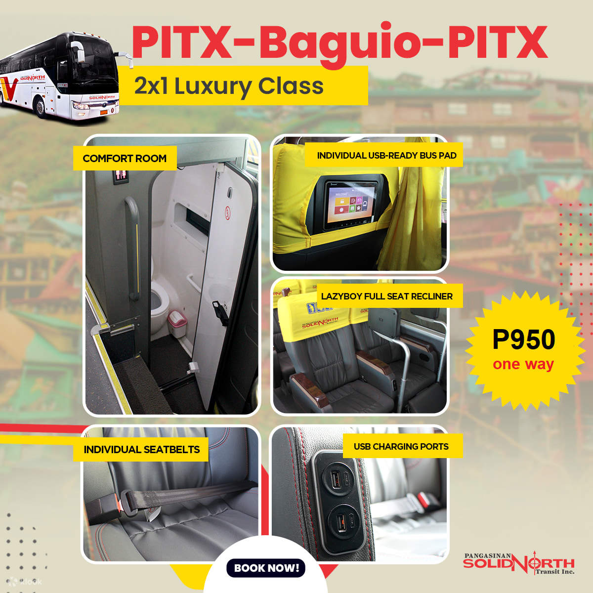 Metro Manila to Baguio Bus Ticket Reservation Schedule - Klook Singapore