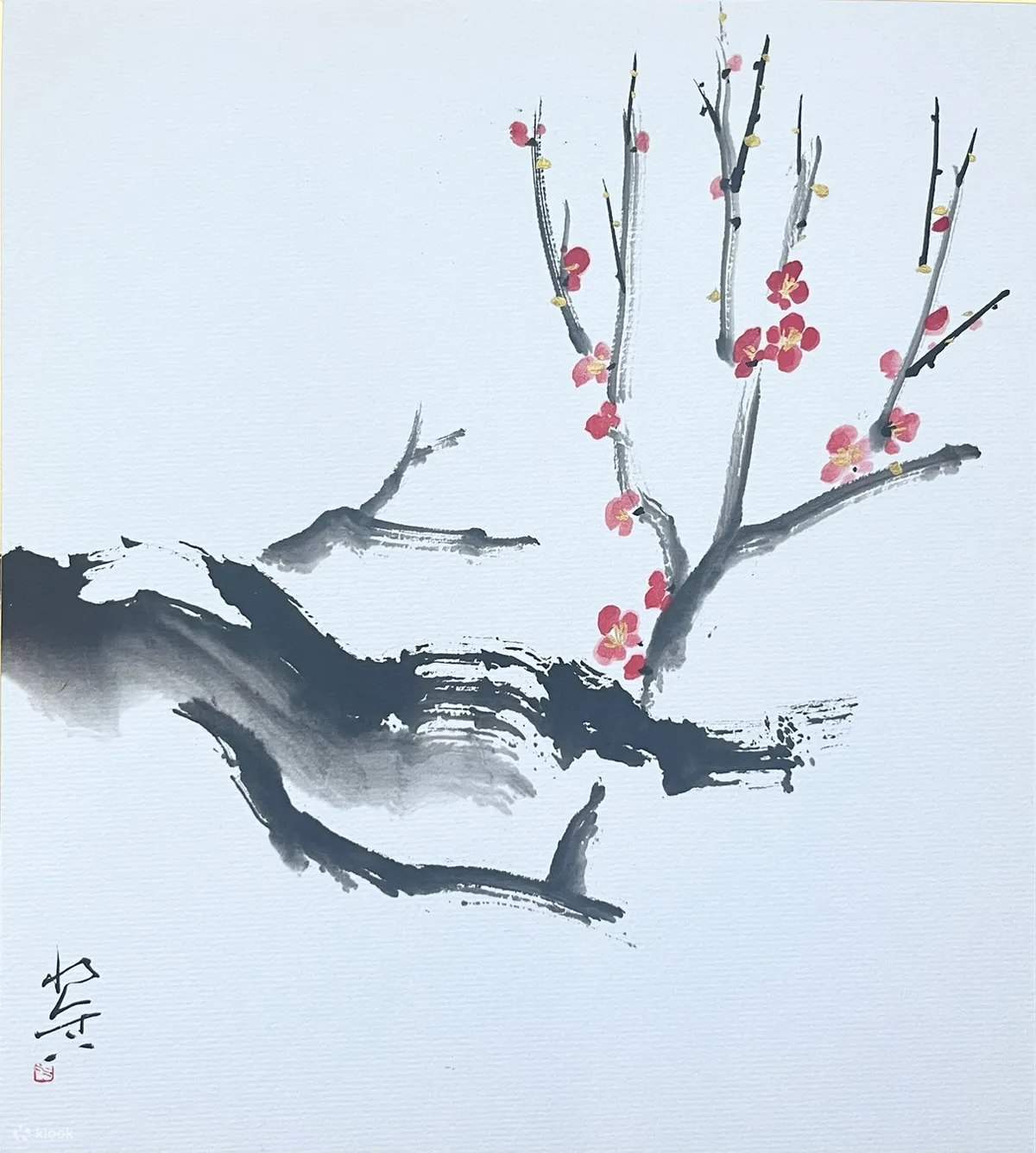 Sumi-e (Ink Painting) Experience in green tea shop, Tsukiji, Tokyo ...