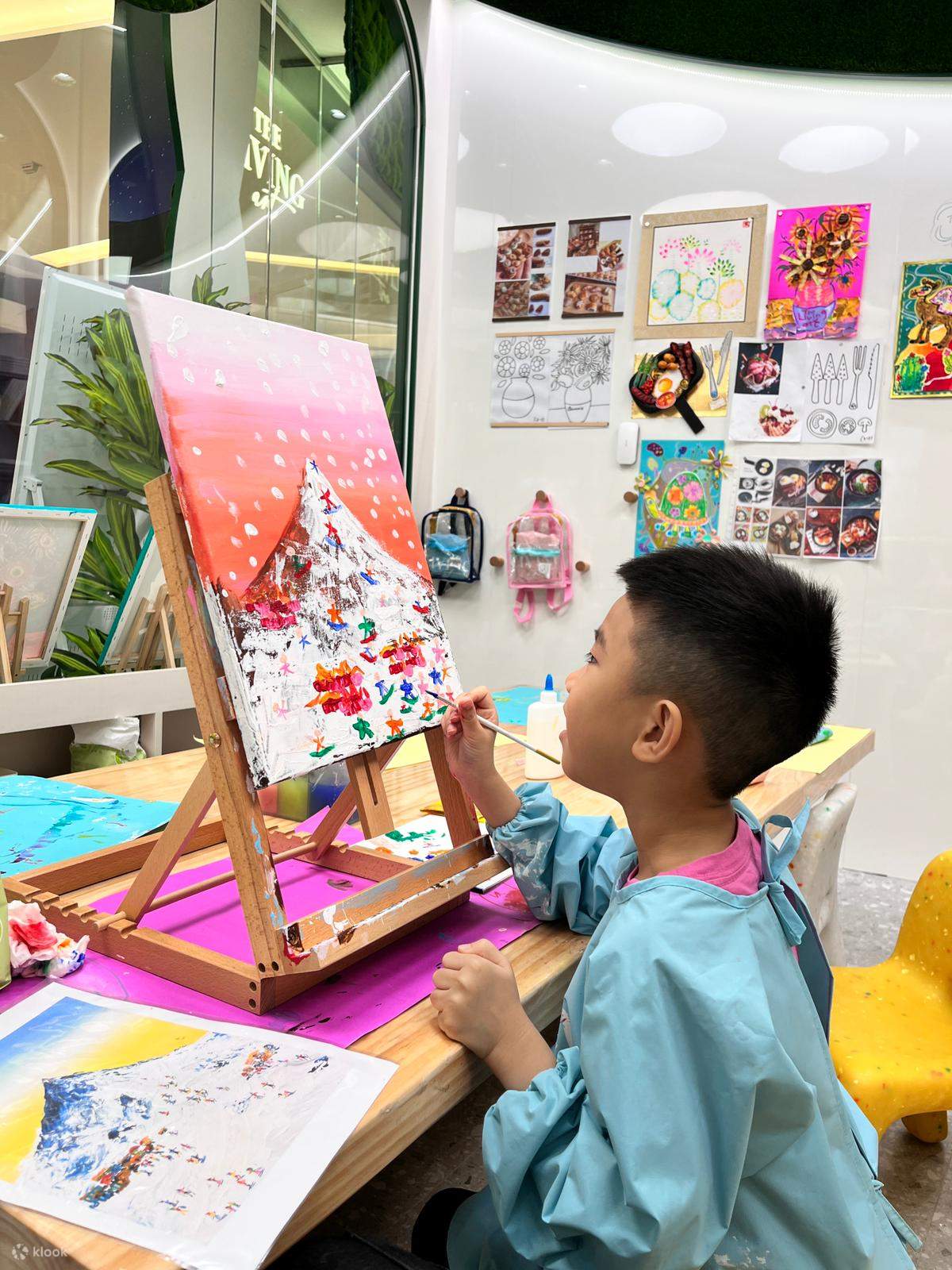 The Living Art | Three-dimensional colorful snow scene oil painting ...