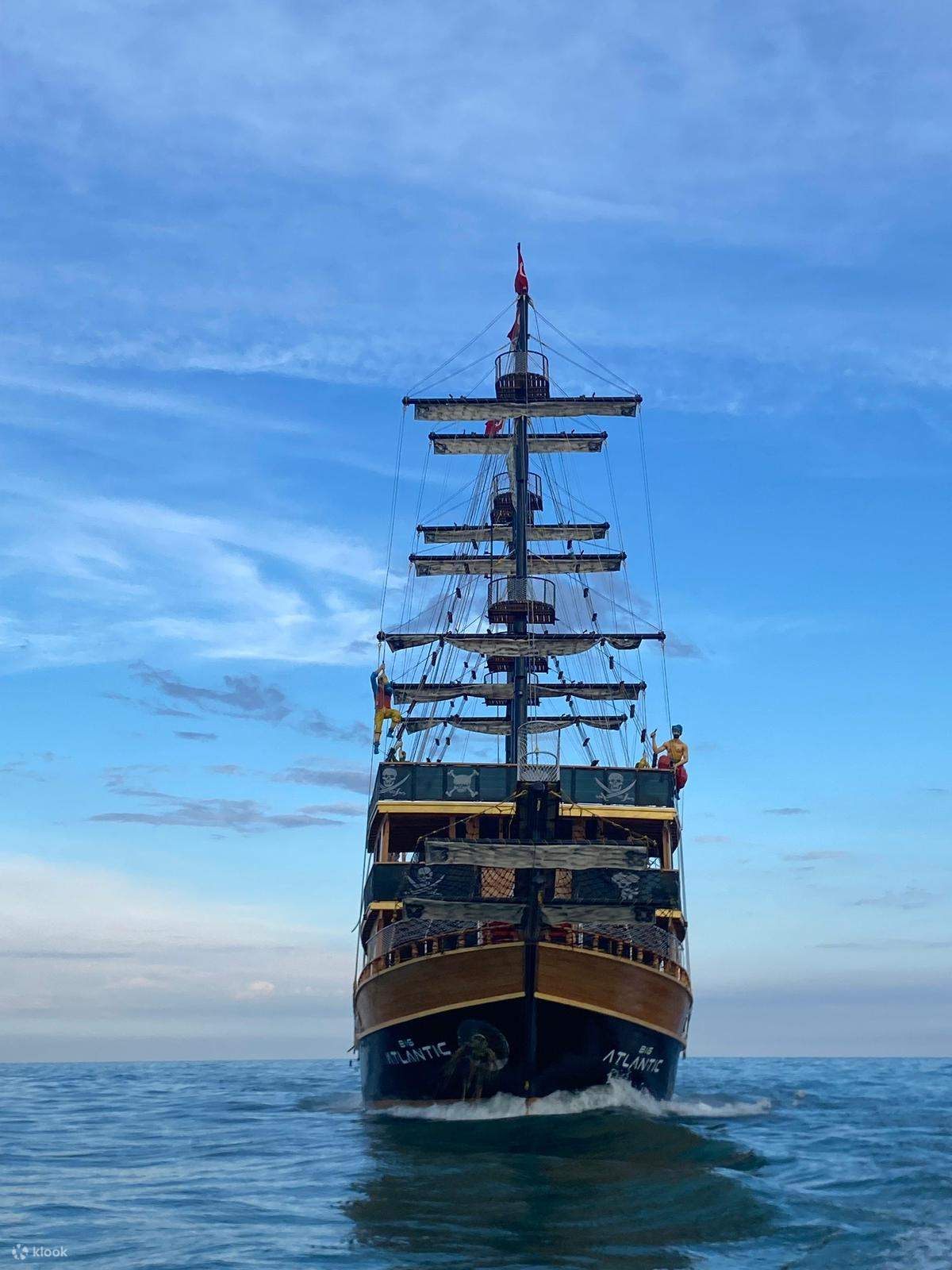 Antalya: Duden Waterfall Pirate Boat Trip with Swimming and Relaxing ...