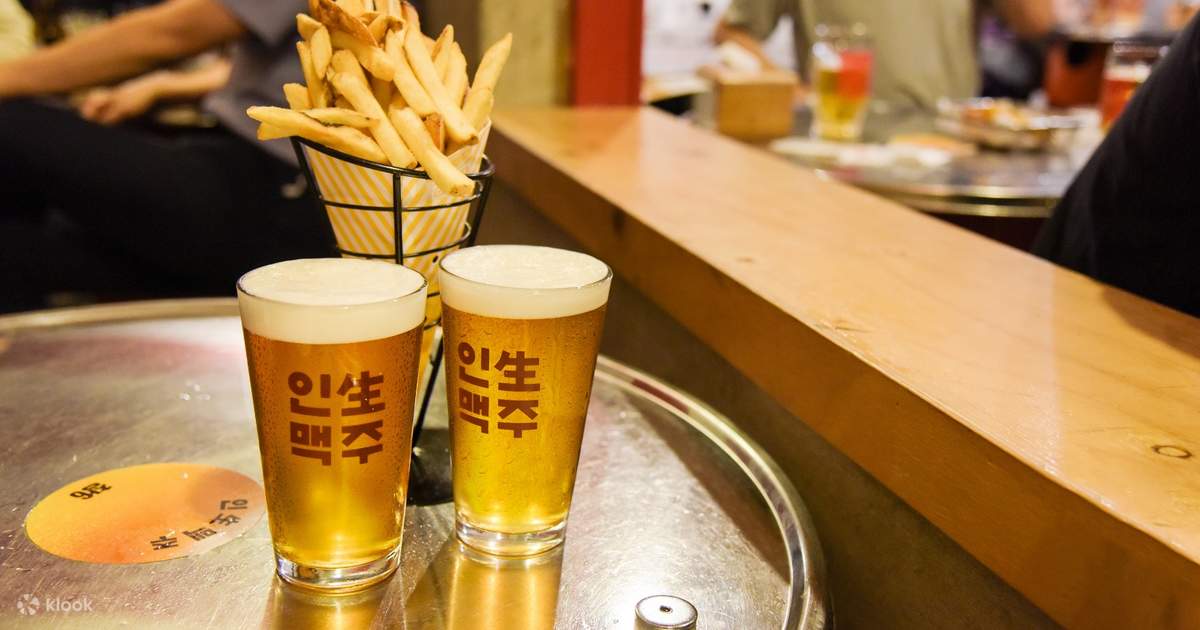 Gamja-Jip French Fries and Beer Sets in Passion Island, Seoul, South Korea