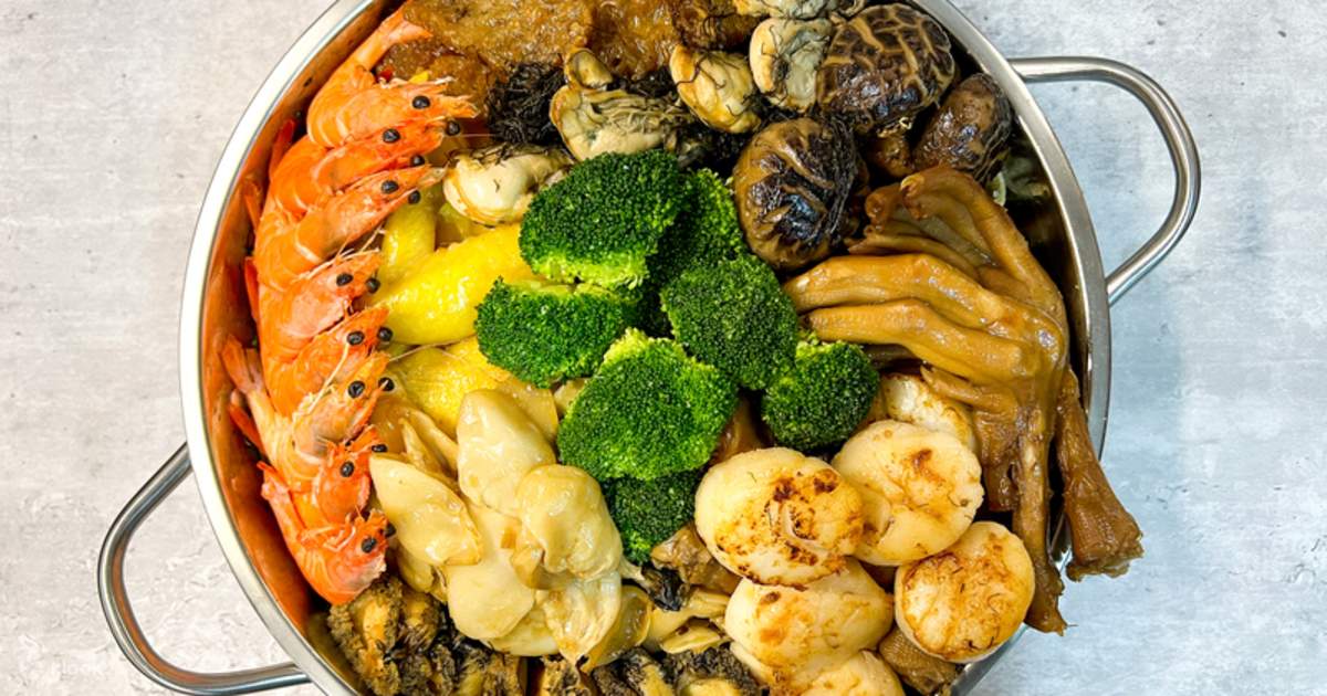 6-8 pax Fat Choy Poon Choi Set | 14 Poon Choi Ingredients + Turnip Cake ...