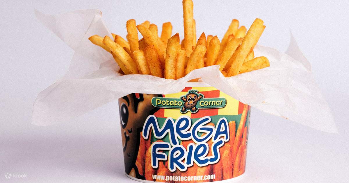 Mega Fries at Potato Corner in Causeway Bay, Hong Kong