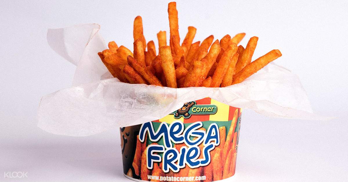 Mega Fries at Potato Corner in Causeway Bay, Hong Kong
