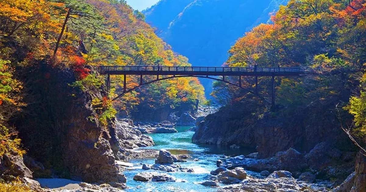 [Autumn Ryuo Gorge Hiking Day Tour] Kinu River Suspension Bridge + Kinu ...