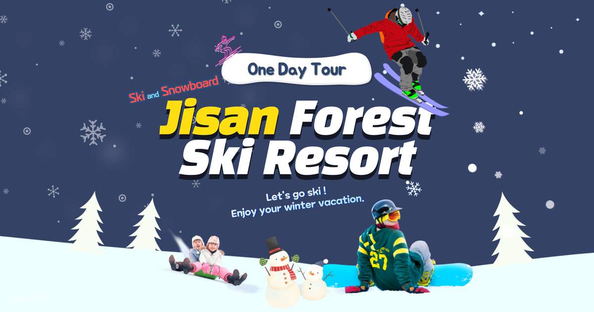 Jisan Forest Resort Ski x Snowboard Day Tour - Klook