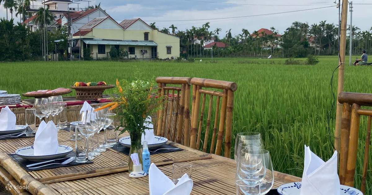 Paddy Field Dining with Sunset & Basket Boat Experience in Hoi An ...