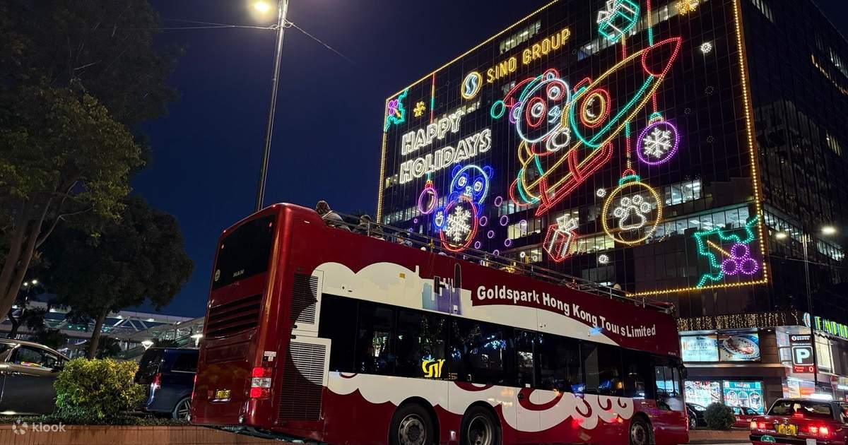 Hong Kong Christmas Open Top Bus Night Tour - Klook Singapore