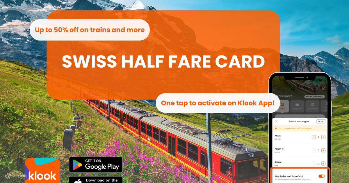 Swiss Half Fare Card - Klook