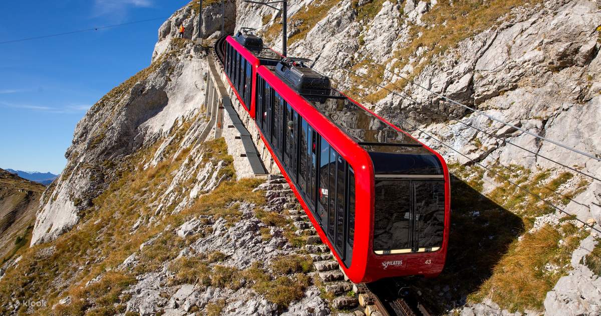 Tiket Pulang Pergi Mount Pilatus Golden dengan Perahu, Rack Railroad ...