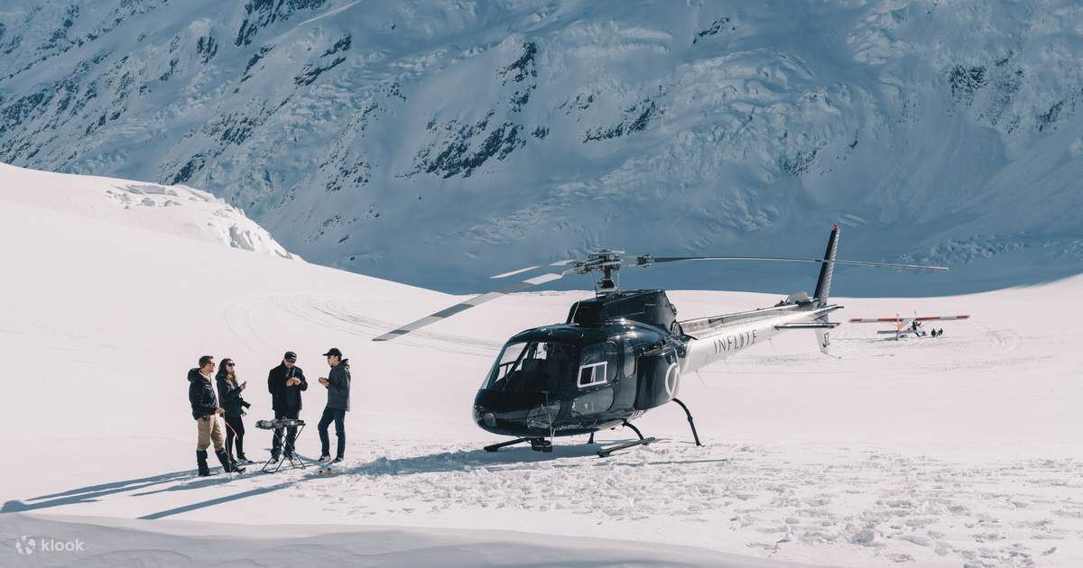 Machen Sie ein Picknick auf einem der Gipfel des Mount Cook ...