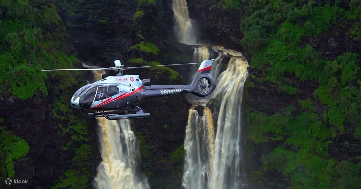 Excursion en hélicoptère dans la forêt tropicale d'Hana à Maui, Hawaï ...