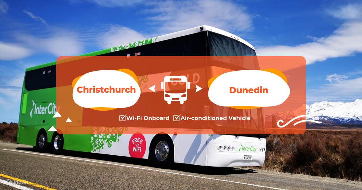 InterCity Bus Ticket from Christchurch to Dunedin - Klook