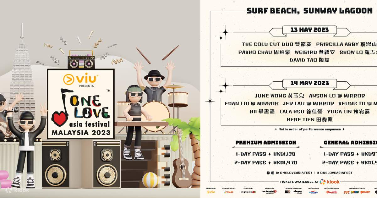 One Love Asia Festival 2023 - Malaysia - Klook