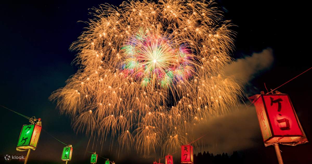 Tiga pertunjukan bunga api utama di Echigo, Niigata, Jepun・Bunga api ...
