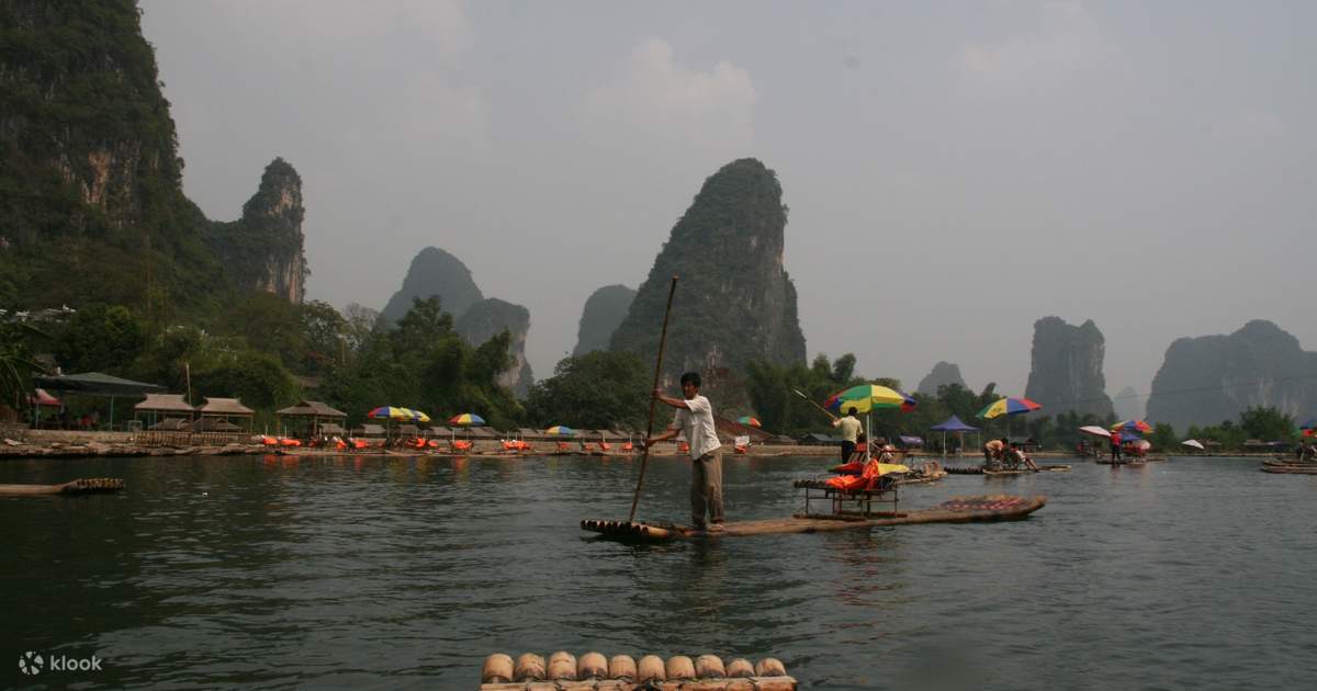 Xingping Ancient Town Bamboo Rafting Ticket with Yangshuo Round Trip ...