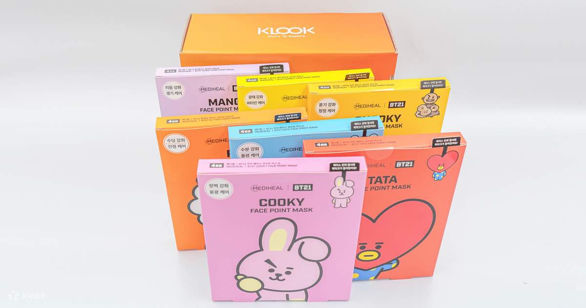 Korean MEDIHEAL BTS BT21 Face Point Mask Set Wonder Box - Klook Malaysia