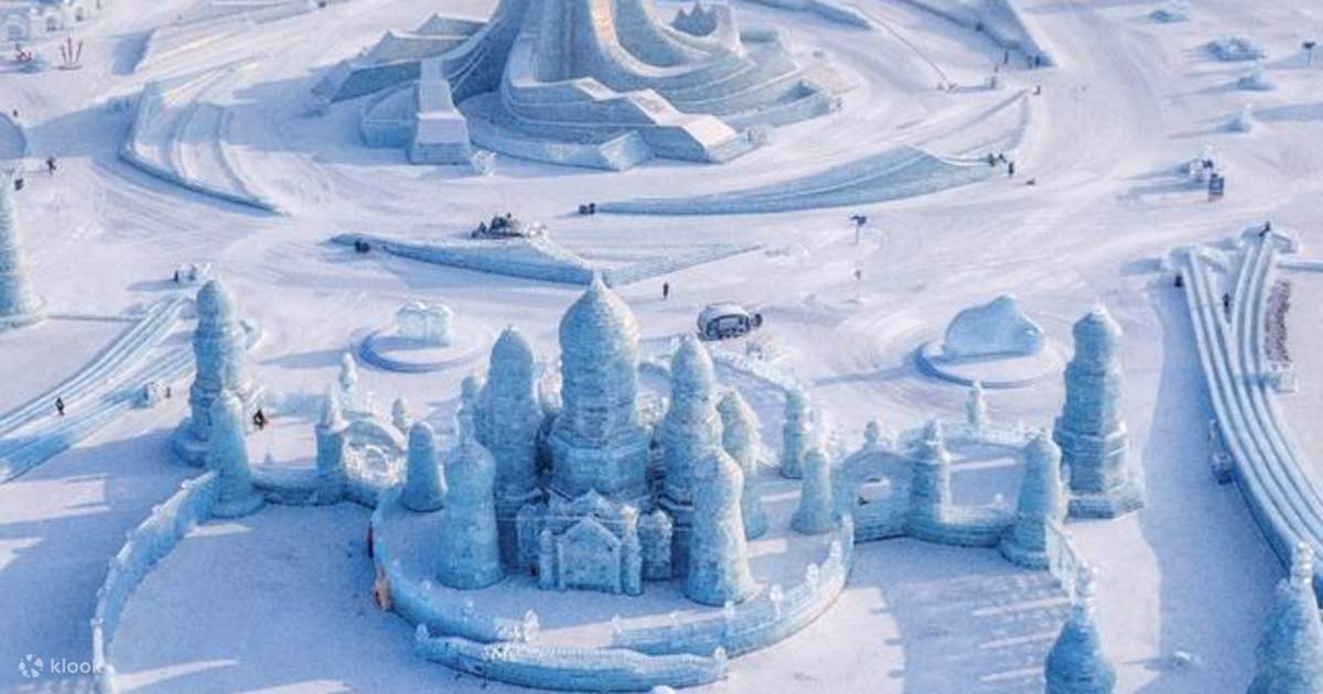 Harbin Ice and Snow World, Sun Island Snow Sculpture, Dragon Tower ...