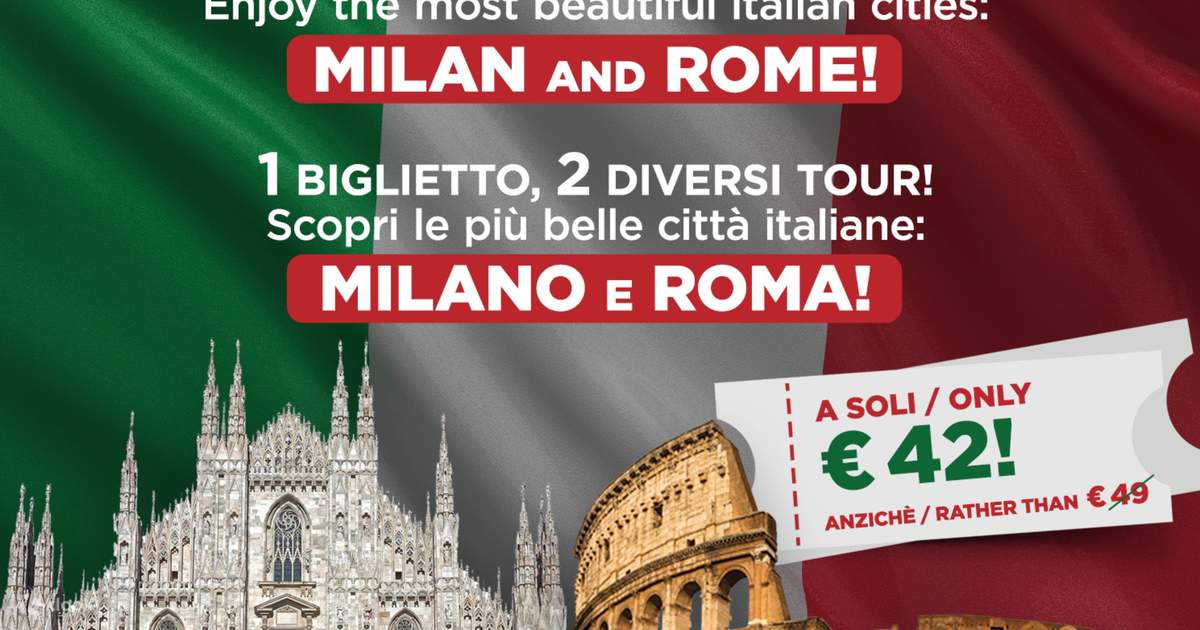 Milan & Rome Combinated Hop-On Hop-Off Bus by Milan Open Tour - Klook ...