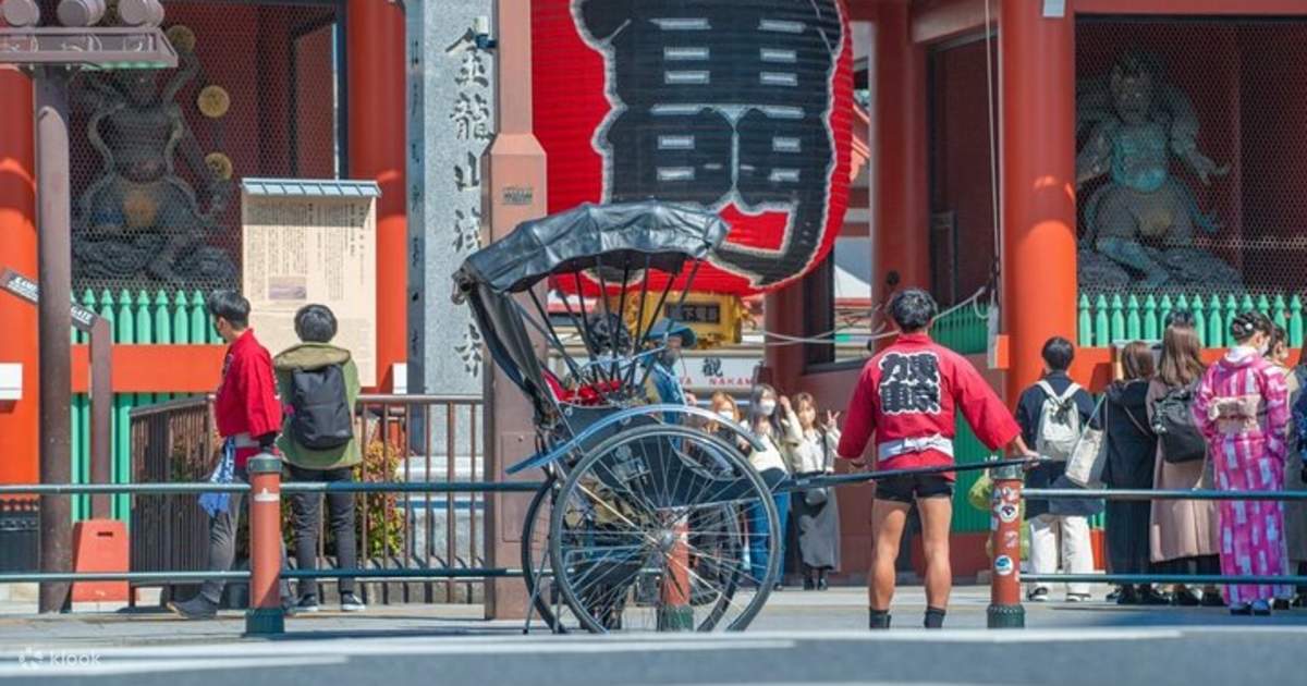 Expérience de pousse-pousse à Asakusa - Les chiens peuvent monter ...