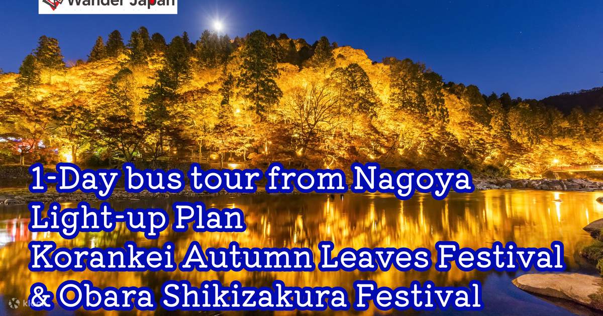 1-Day Korankei Autumn Leaves Tour from Nagoya Light-up Plan - Klook ...